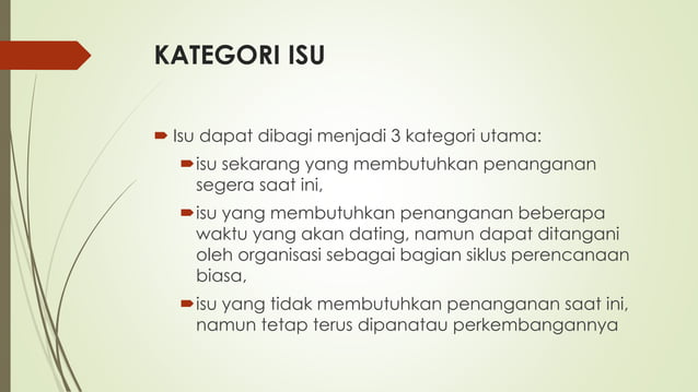 Identifikasi dan kerangka isu strategis | PPTX