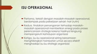 Identifikasi dan kerangka isu strategis | PPTX