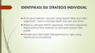 Identifikasi dan kerangka isu strategis | PPTX