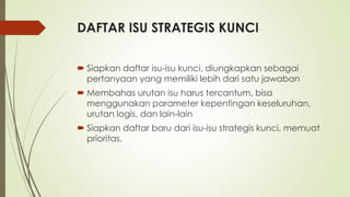 Identifikasi dan kerangka isu strategis | PPTX