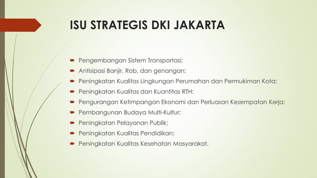 Identifikasi dan kerangka isu strategis | PPTX