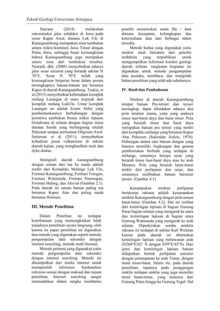 IdentifikasiKompleksStrukturPadaPetaGeologiKarangSambungKebumenJawaTeng ...