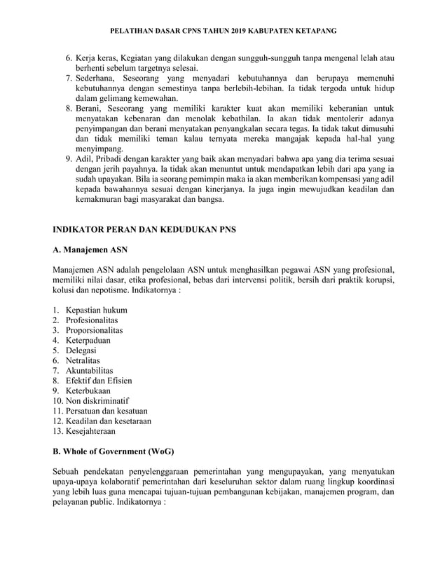 Identifikasi nilai nilai dasar pns | PDF