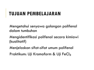 Identifikasi senyawa Polifenol Presentation | PPTX