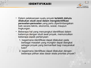 Identifikasi proyek | PPT