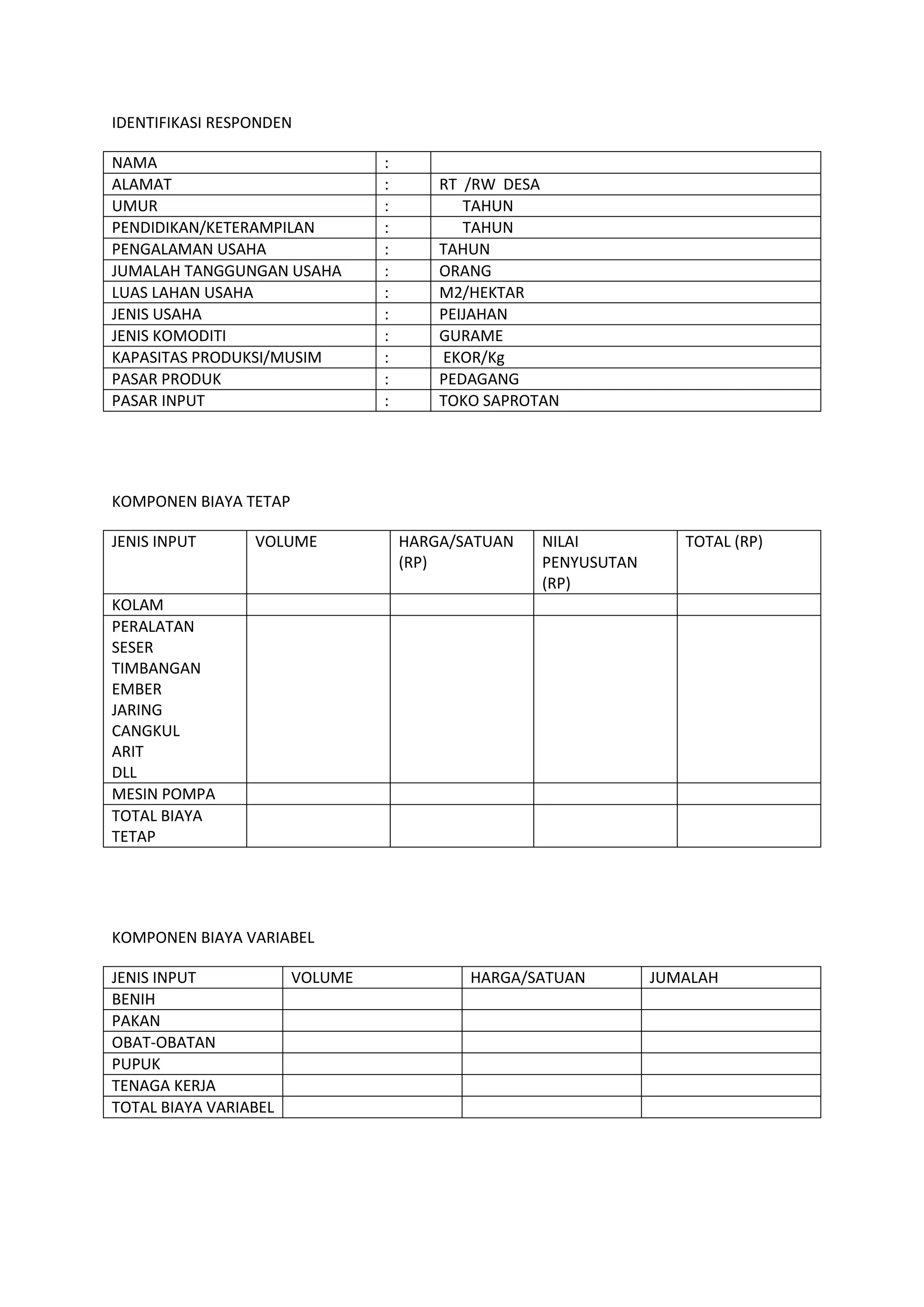 Identifikasi responden | DOCX