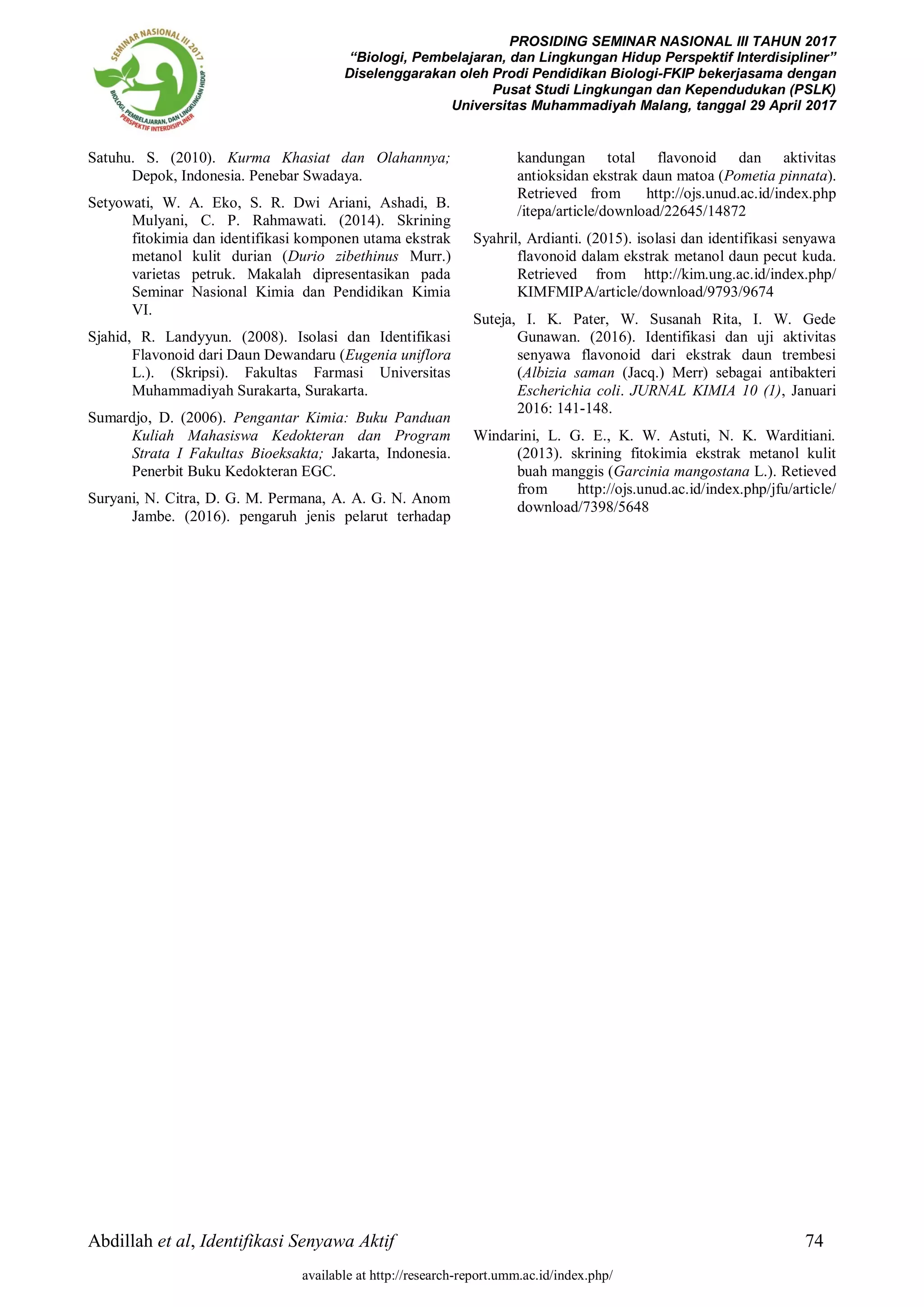 Identifikasi senyawa kimia pada daging kurma ajwa | PDF