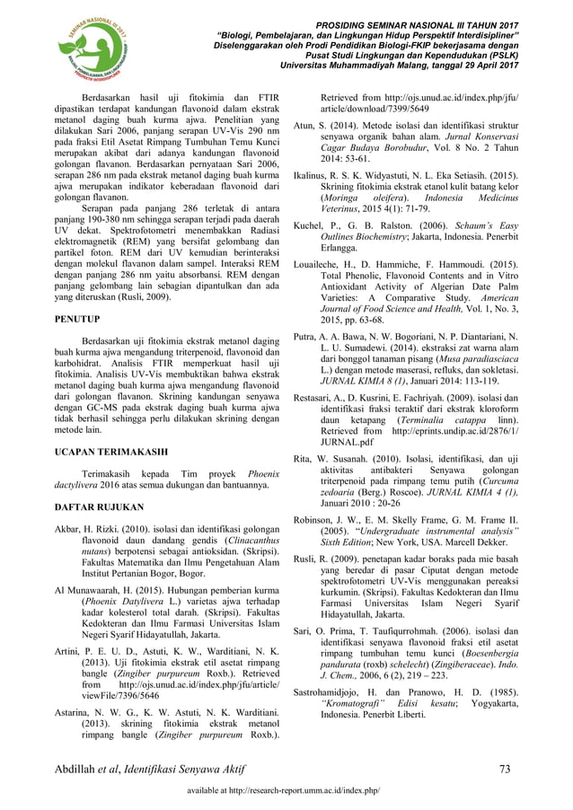 Identifikasi senyawa kimia pada daging kurma ajwa | PDF