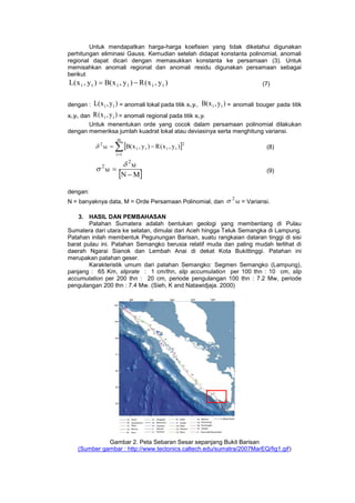 Identifikasi Sesar Lokal Semangko-Kumering | PDF