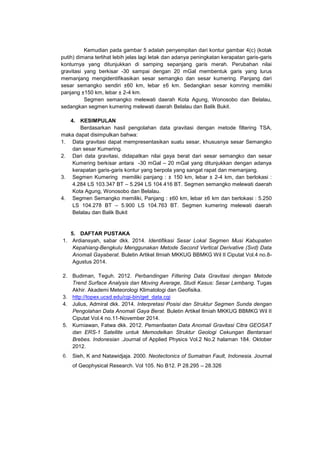 Identifikasi Sesar Lokal Semangko-Kumering | PDF