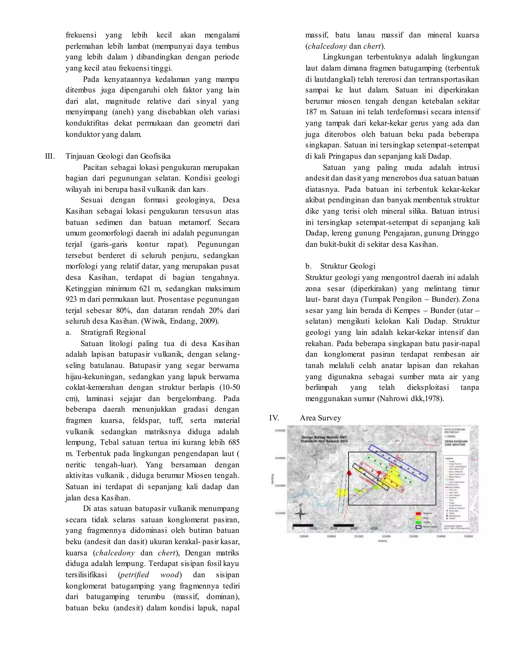Identifikasi struktur geologi dengan metode audio magnetotellurik | DOCX