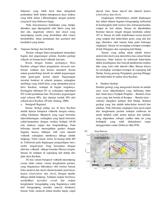 Identifikasi struktur geologi dengan metode audio magnetotellurik | PDF
