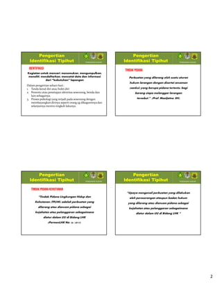 Identifikasi tindak pidana kehutanan | PDF