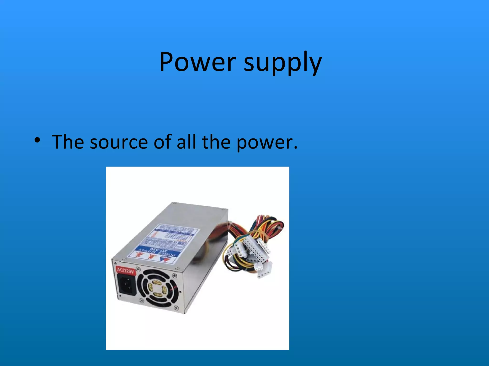 Identify The Different Parts Of A Computer | PPT