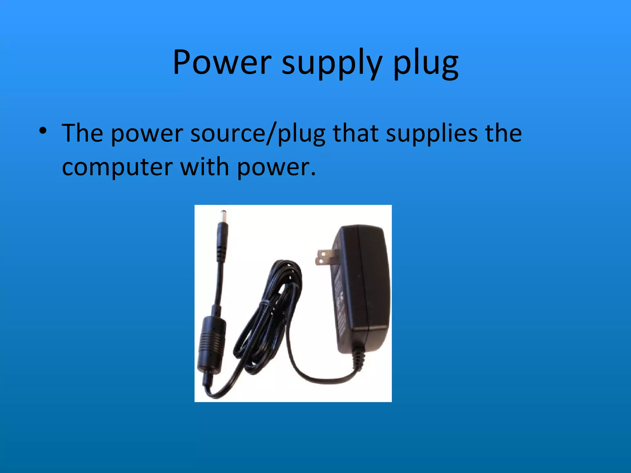 Identify The Different Parts Of A Computer | PPT