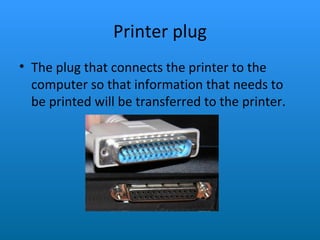 Identify The Different Parts Of A Computer | PPT
