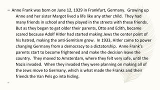 Anne Frank - The diary of a young girl | ODP