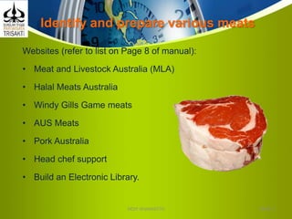 Identify and prepare various meats | PPTX