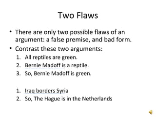 Identify and Reconstruct Arguments | PPT