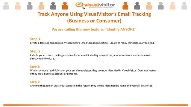 Visual Visitor Identify anyone | PPT