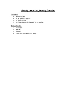 Identify characters | DOCX