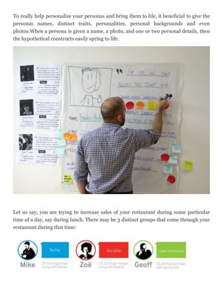 Identify different personas for a restaurant | DOCX
