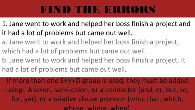Editing and Proofreading: Identify errors | PPT