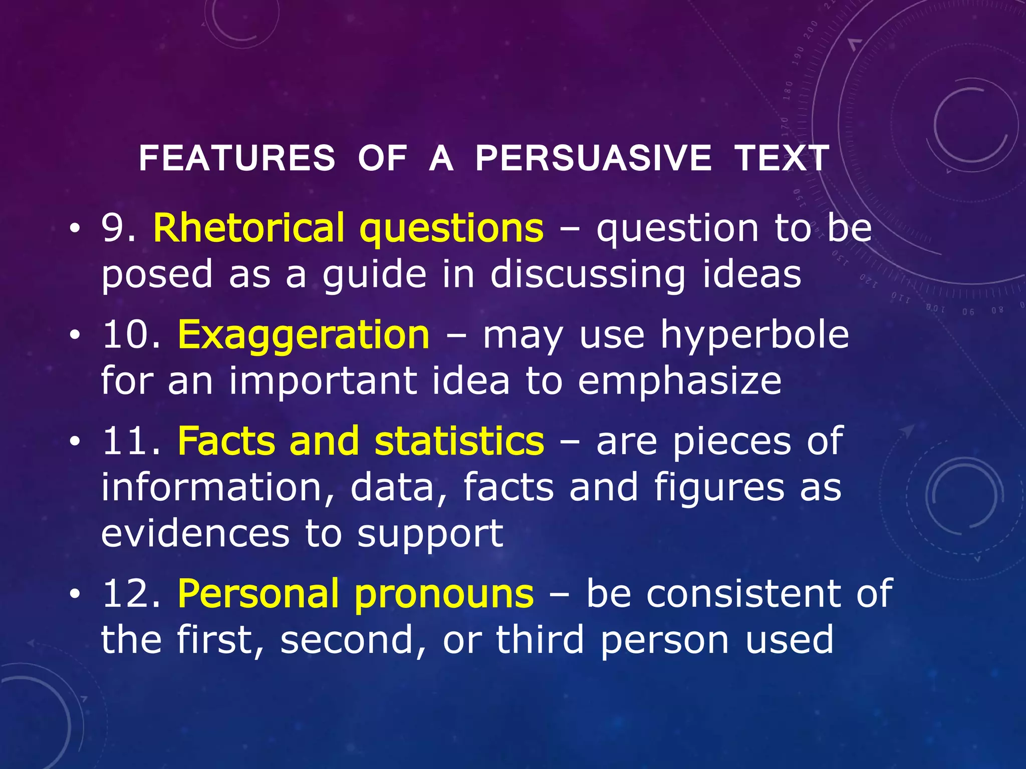Identify features of persuasive texts | PPTX