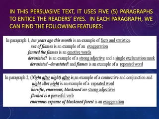 Identify features of persuasive texts | PPTX