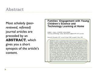 Identifying An Empirical Research Article | PPT