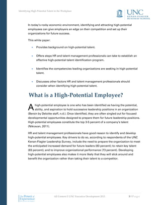 Identifying High-Potential Talent in the Workplace | PDF