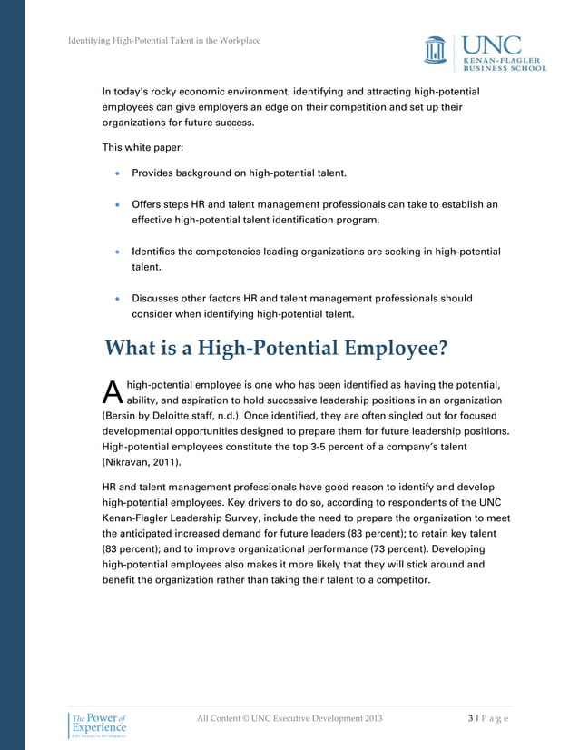 Identifying High-Potential Talent in the Workplace | PDF