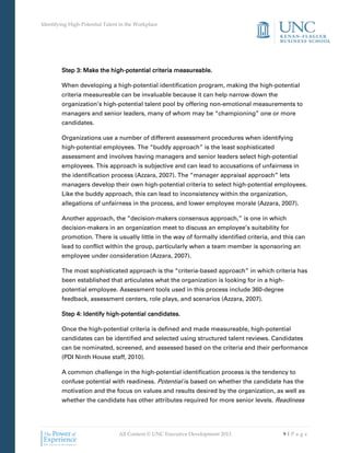 Identifying High-Potential Talent in the Workplace | PDF