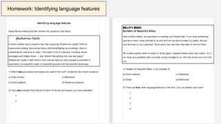 FS English Level 2 - June 24, 2023 (Identifying language features). | PDF