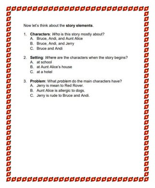 Identifying Literary Elements Worksheets | PDF