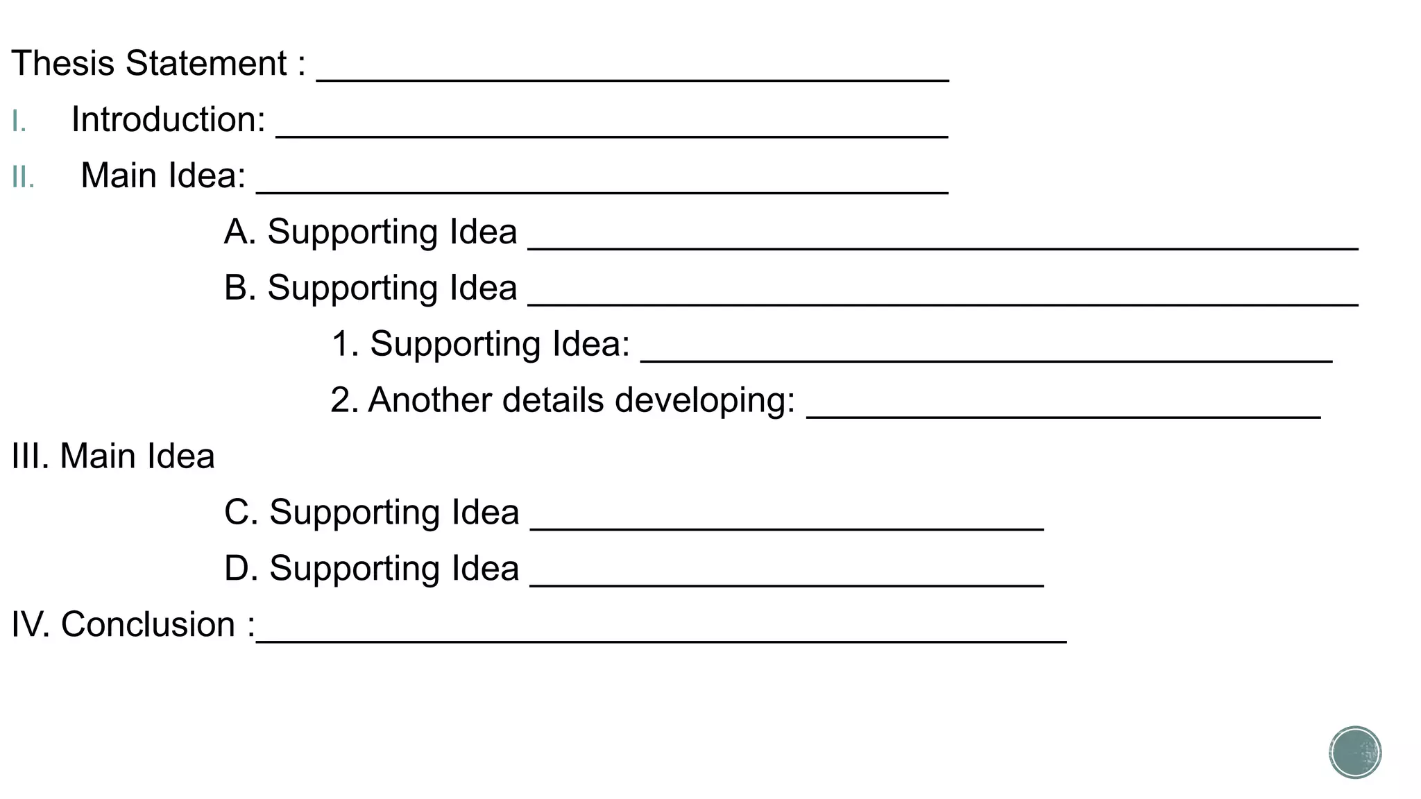 Identifying Thesis Statement And Outlining Reading Texts Pdf