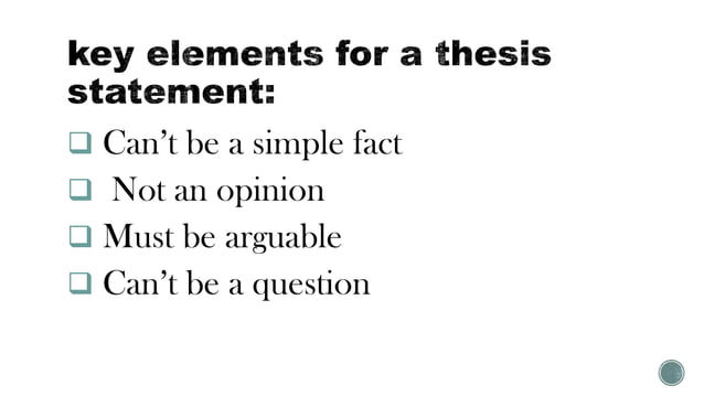 Identifying Thesis Statement And Outlining Reading Texts Pdf