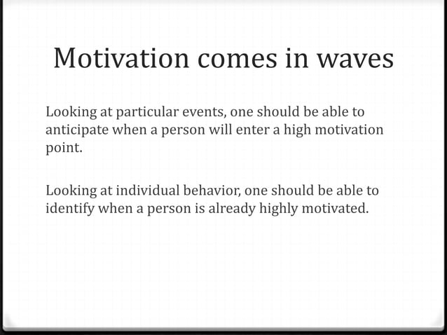 Identifying Activity Motivation Waves | PPTX