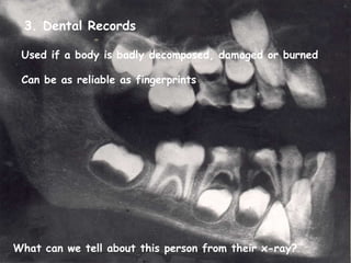 Identifying a dead body | PPT