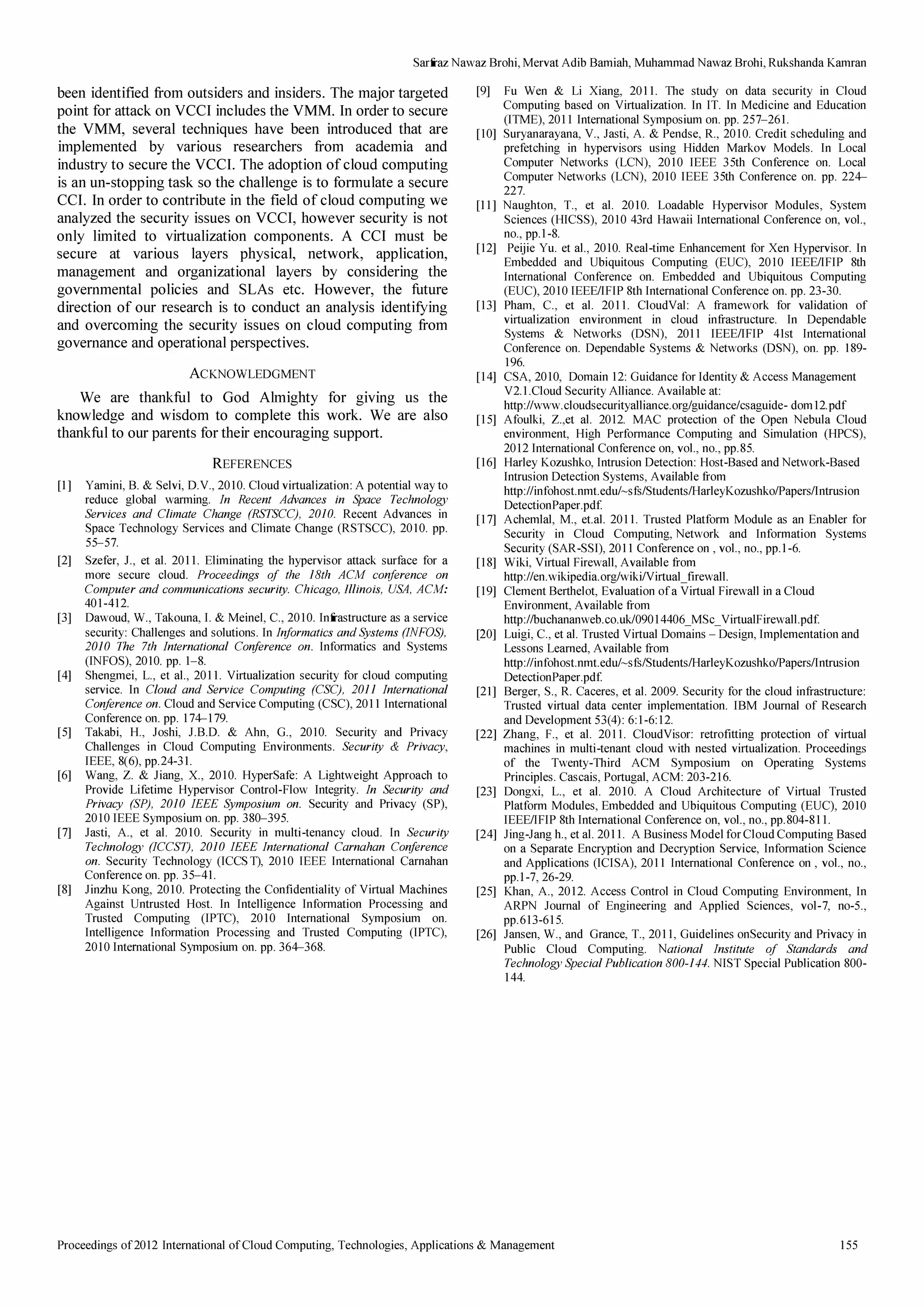 Identifying And Analyzing Security Threats To Virtualized Cloud Computing Infrastructures Pdf