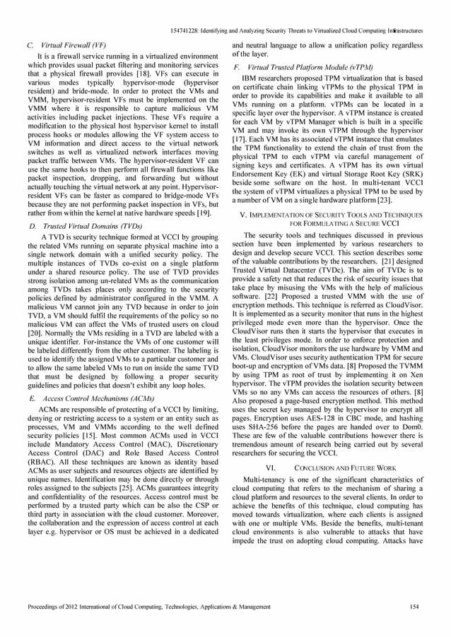 Identifying And Analyzing Security Threats To Virtualized Cloud Computing Infrastructures Pdf