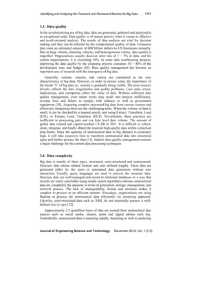 Identifying and analyzing the transient and permanent barriers for big data | PDF