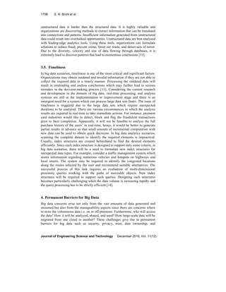Identifying and analyzing the transient and permanent barriers for big ...