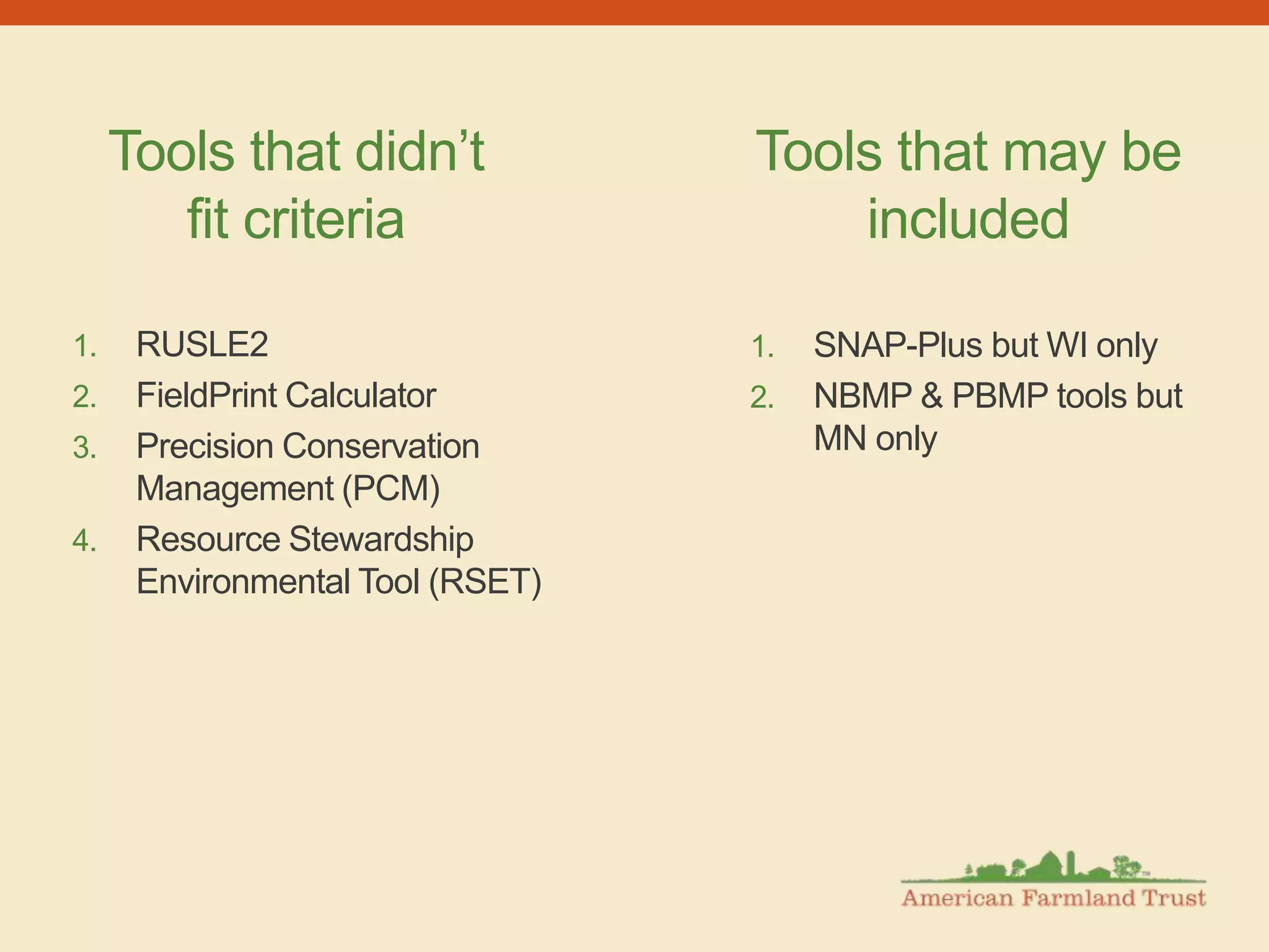Identifying and comparing climate and water quality quantification ...