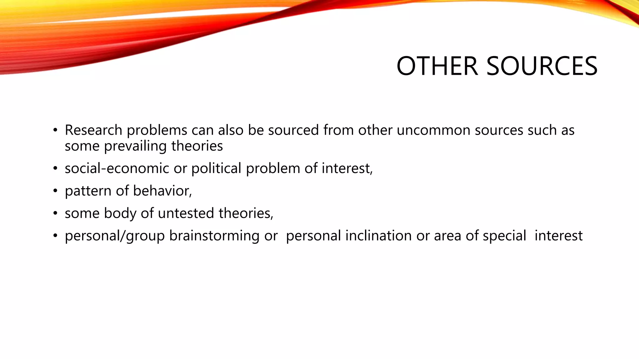 Identifying and defining a research problem | PPTX