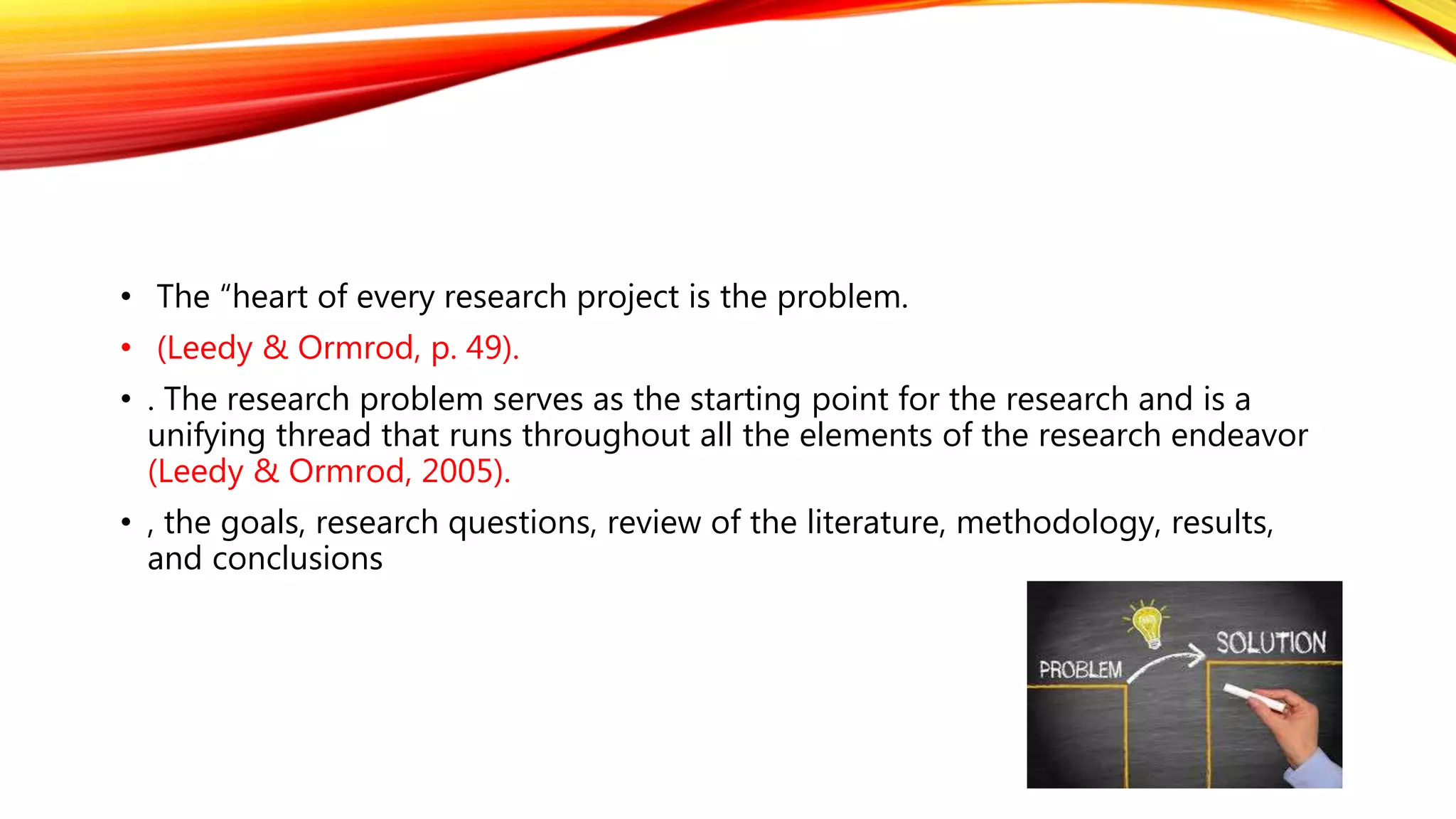 Identifying and defining a research problem | PPTX