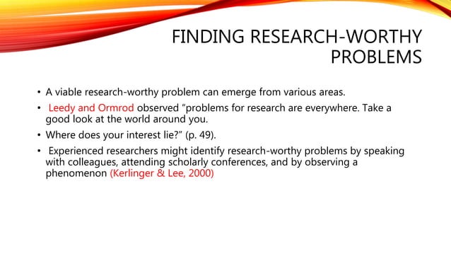 Identifying and defining a research problem | PPTX | Educational ...