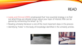 Identifying and defining a research problem | PPTX