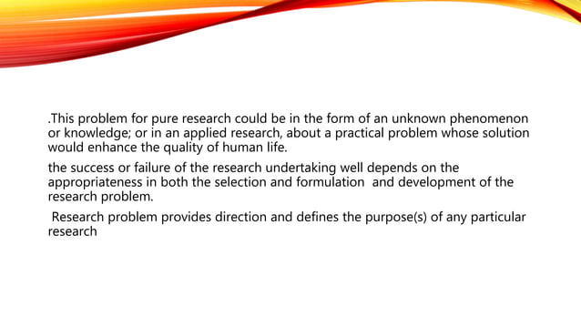 Identifying and defining a research problem | PPTX | Educational ...