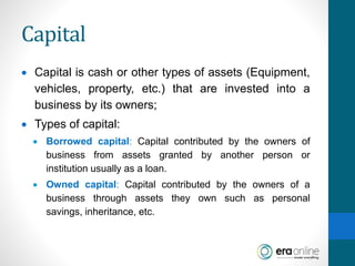 Identifying and describing different types of businesses | PPT
